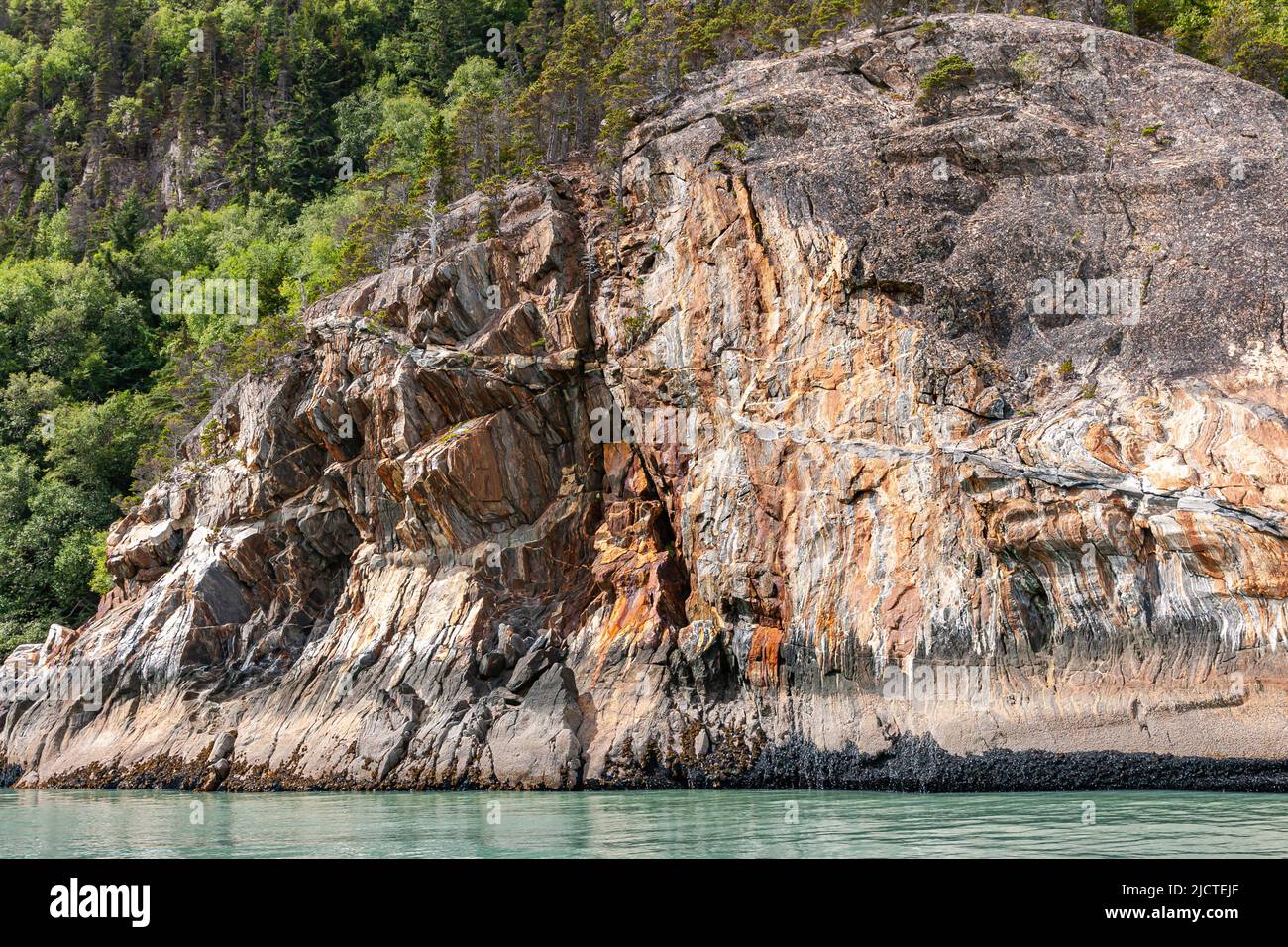 Skagway, Alaska, USA - July 20, 2011: Taiya Inlet above Chilkoot Inlet ...