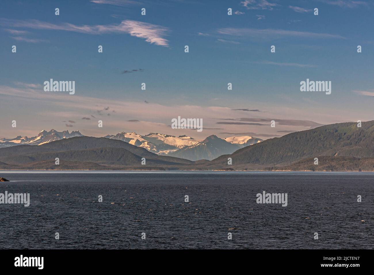 Skagway, Alaska, USA - July 20, 2011: Taiya Inlet above Chilkoot Inlet ...