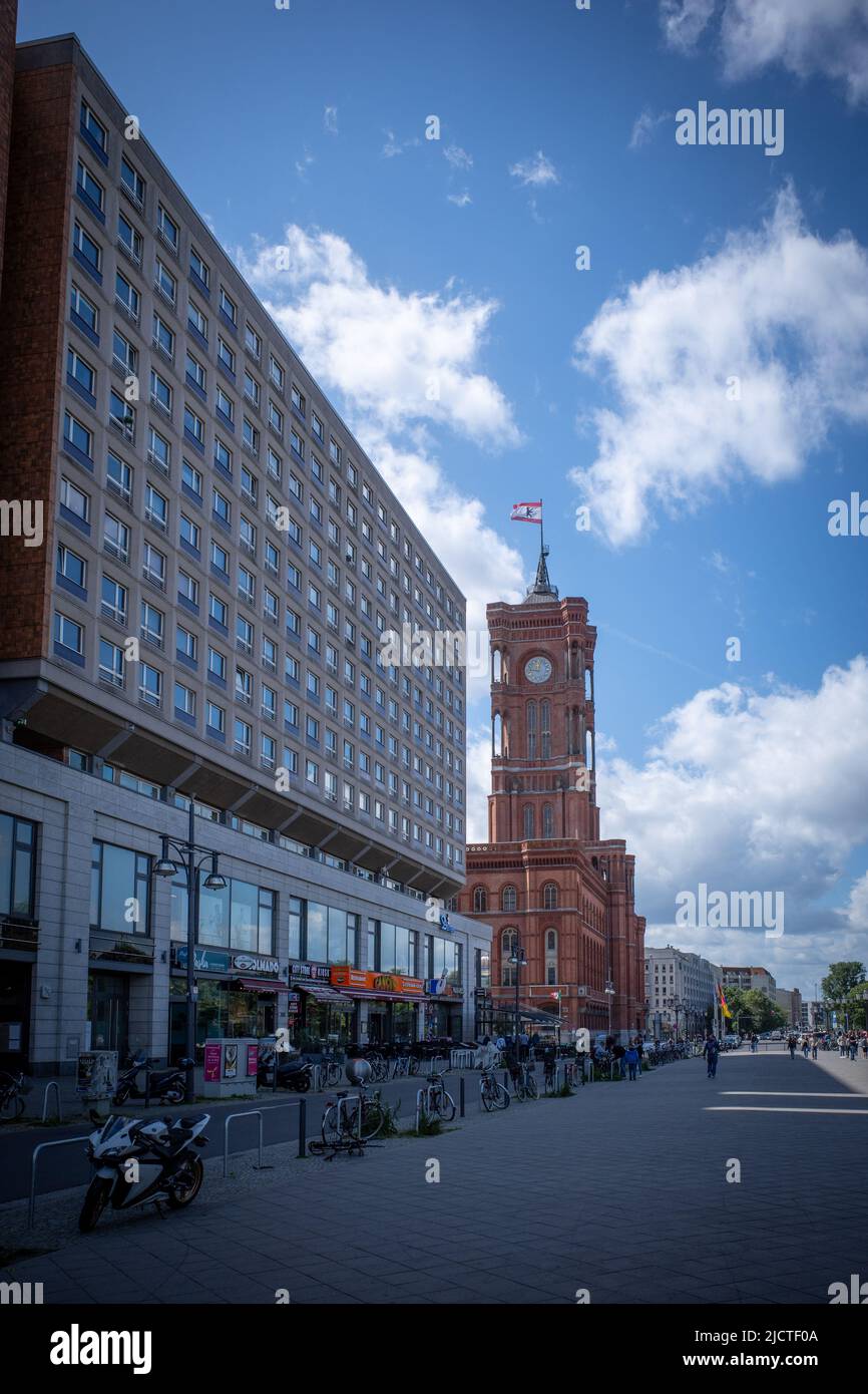 the famous red city hall in Berlin Stock Photo - Alamy