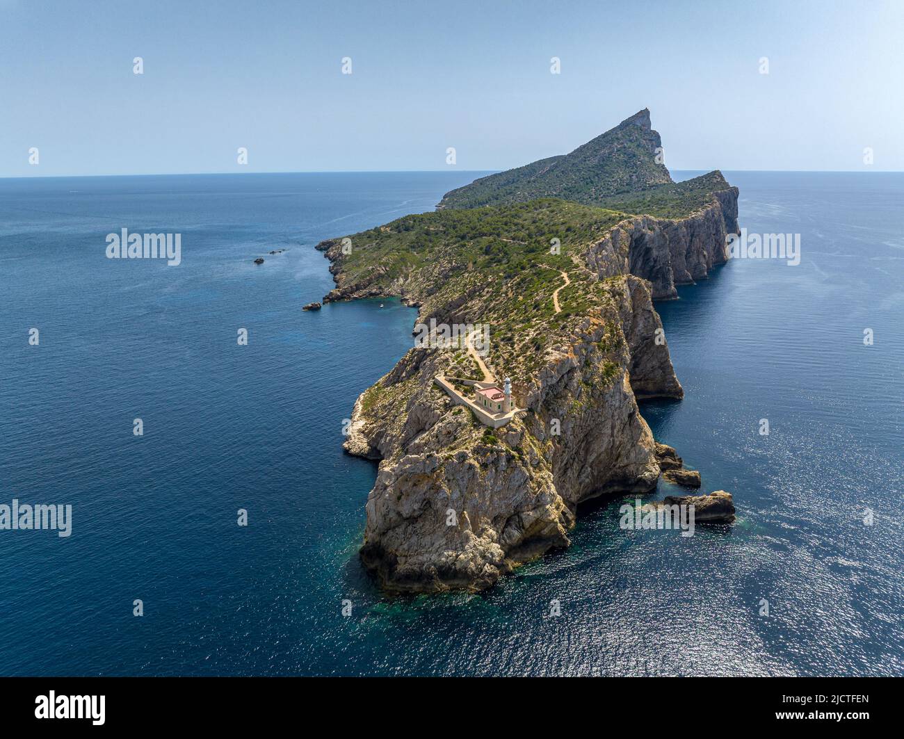 View from above Dragonera Island, Majorca. Parque natural de Sa ...