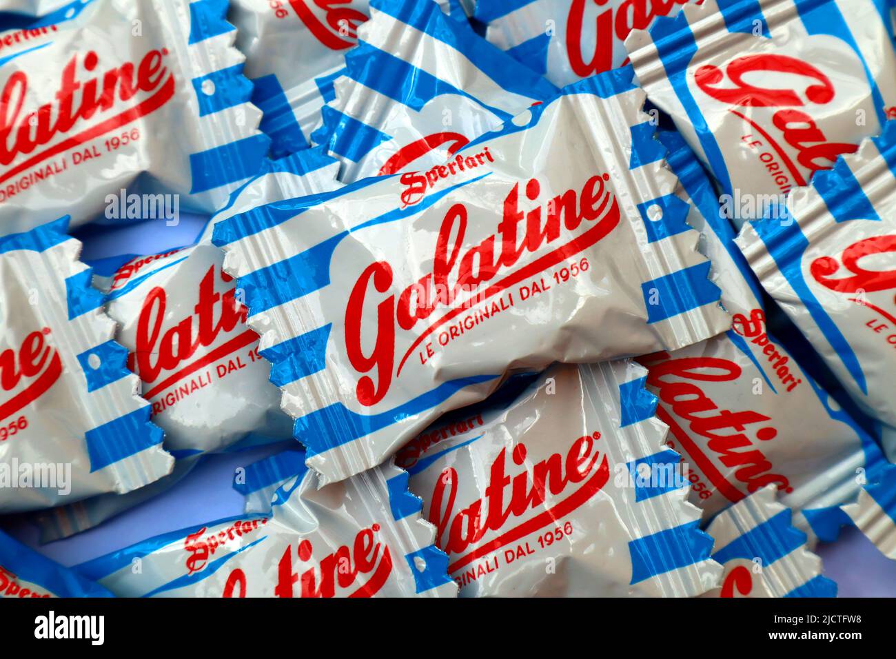 Galatine Sperlari Candies to taste Milk Stock Photo - Alamy