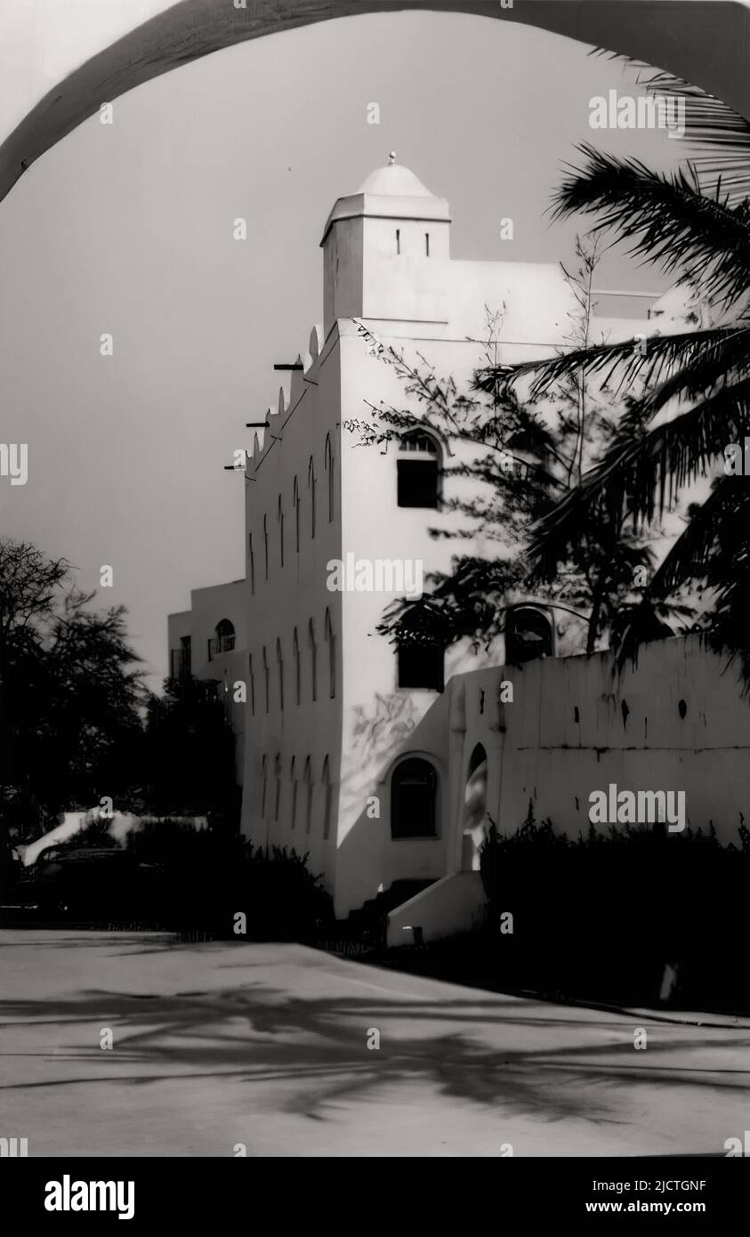 Osu Castle (also known as Fort Christiansborg) on the coast in Accra ...