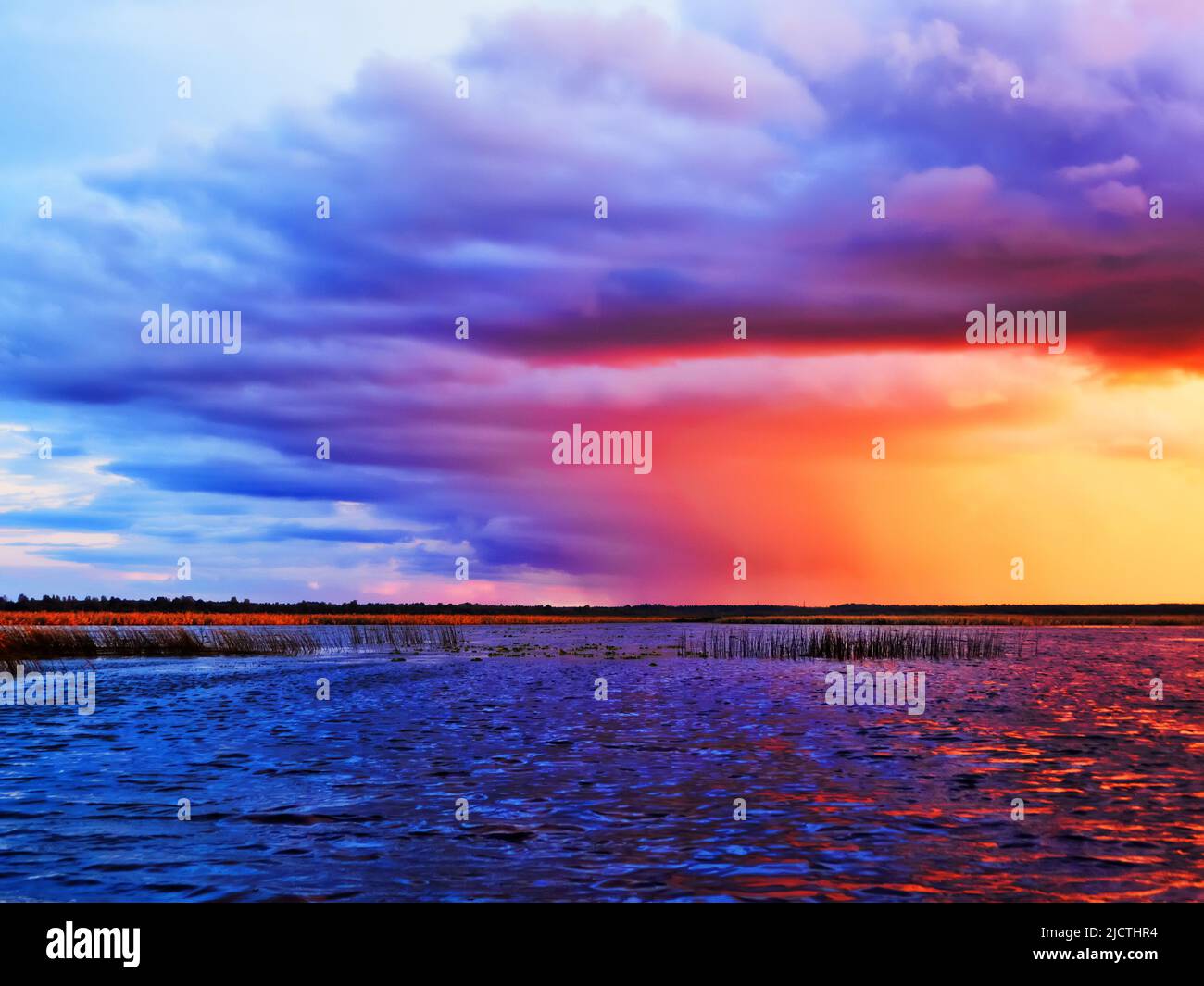 A storm is coming (prestorm environment). A cloud front (cloud arc) on ...