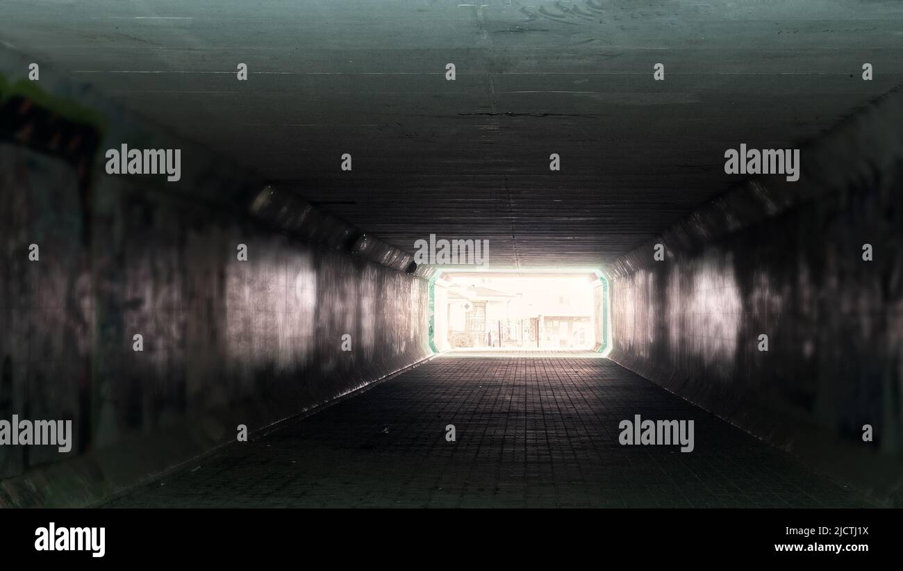 Deserted underground passage Stock Photo - Alamy