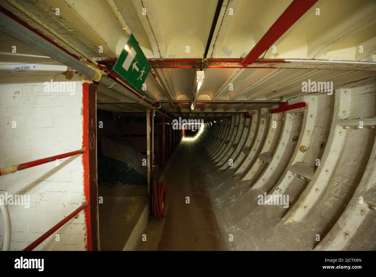 Clapham South deep level shelter Stock Photo - Alamy