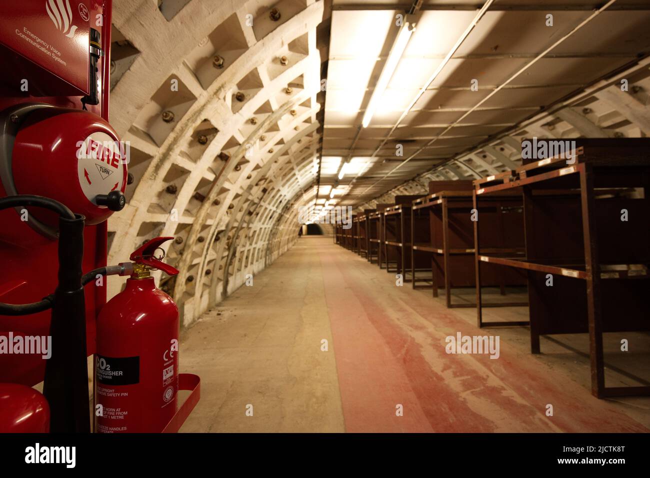 Clapham South deep level shelter Stock Photo - Alamy