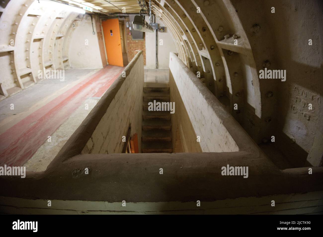 Clapham South deep level shelter Stock Photo - Alamy