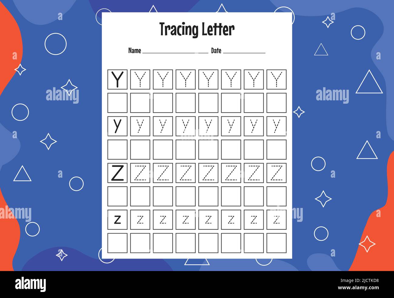Abc worksheet tracing alphabet hi-res stock photography and images - Alamy