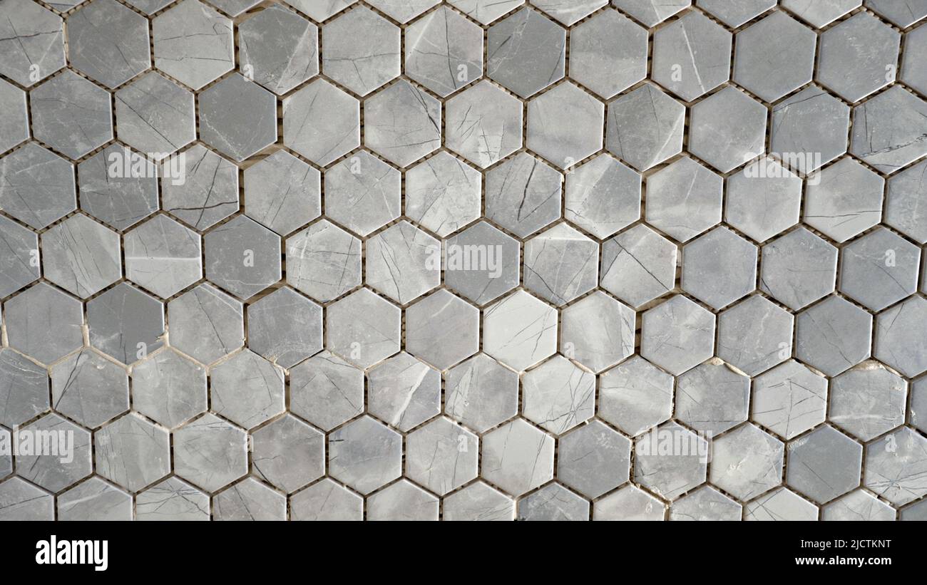 The texture of the mosaic tiles in grey. Gray Tiled Wall. Mosaic tile ...
