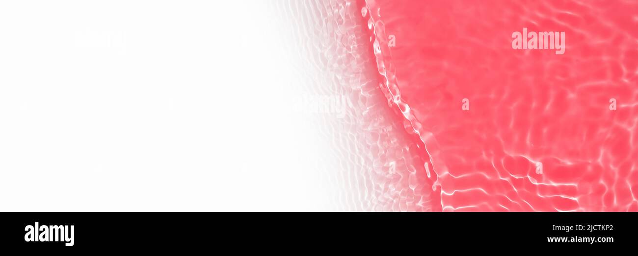 Surface of toned in red swimming pool water with light reflection and ...