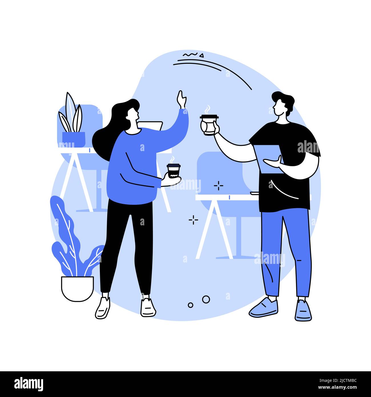 Coffee break isolated cartoon vector illustrations Stock Vector Image ...