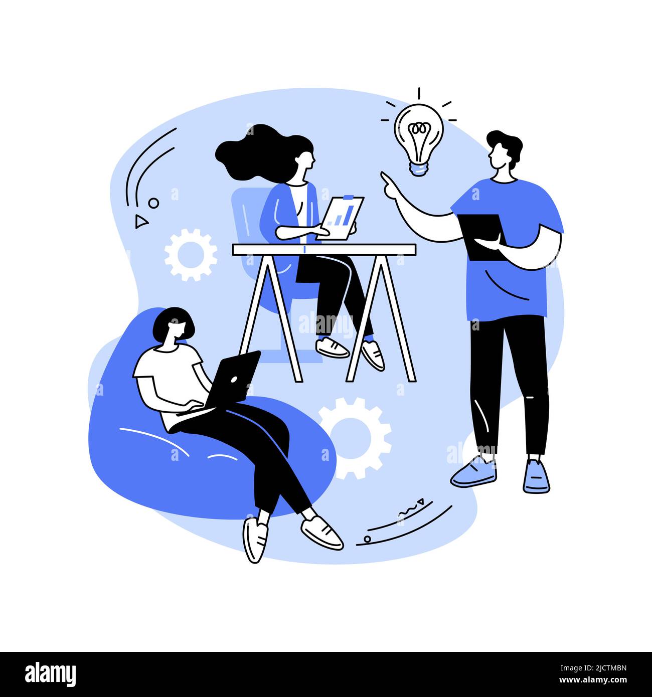 Team building activity isolated cartoon vector illustrations Stock ...