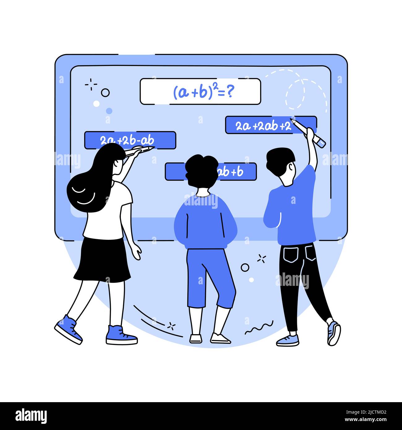 Interactive whiteboard isolated cartoon vector illustrations Stock ...