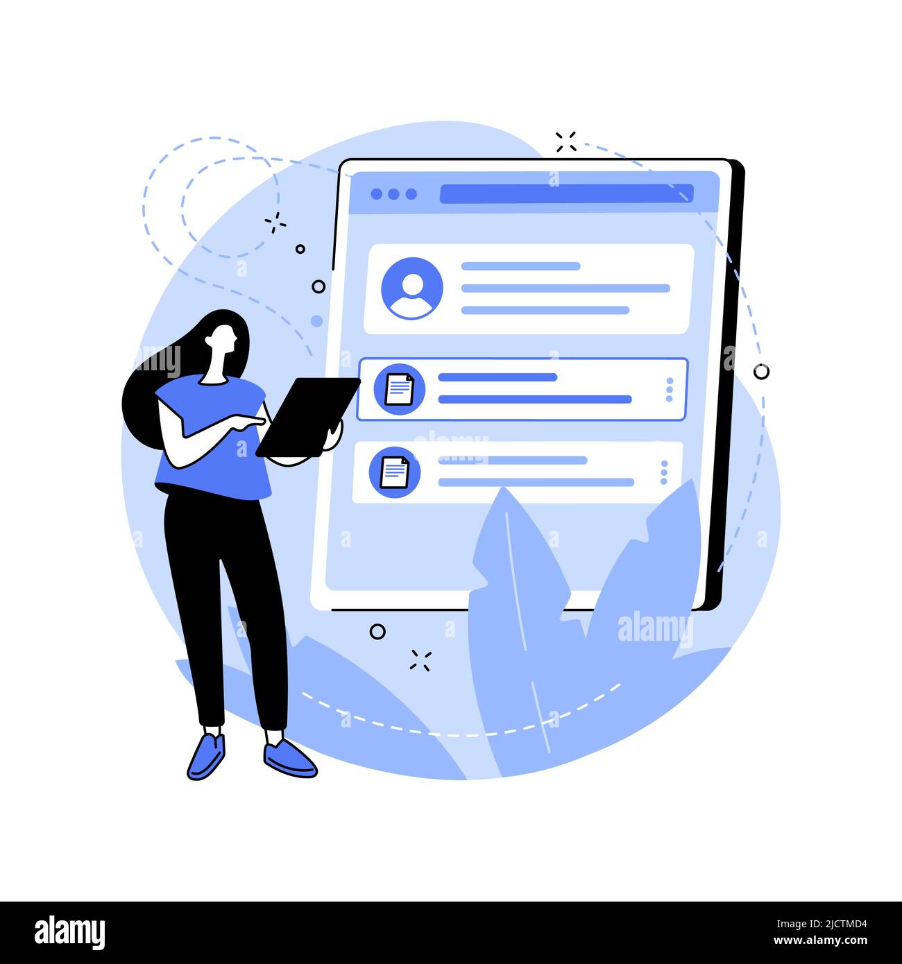 Attach assignment isolated cartoon vector illustrations Stock Vector ...