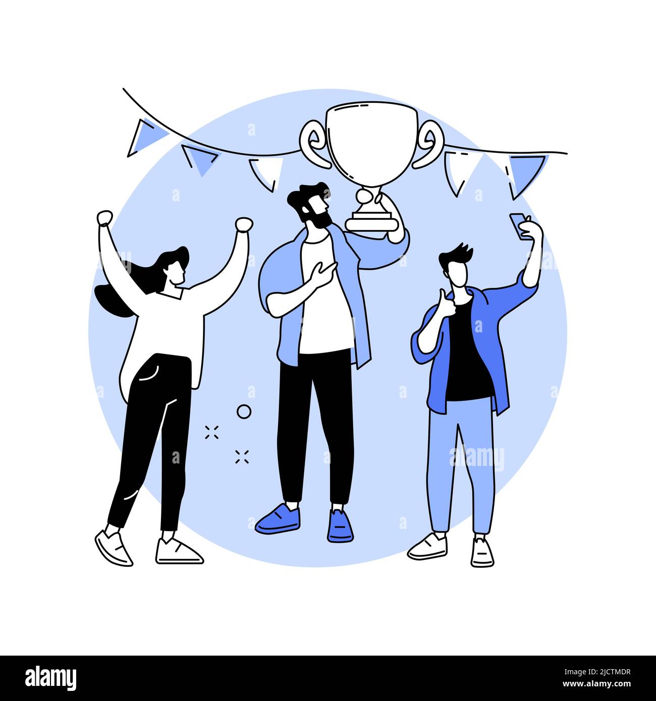 Celebrate business success isolated cartoon vector illustrations Stock ...
