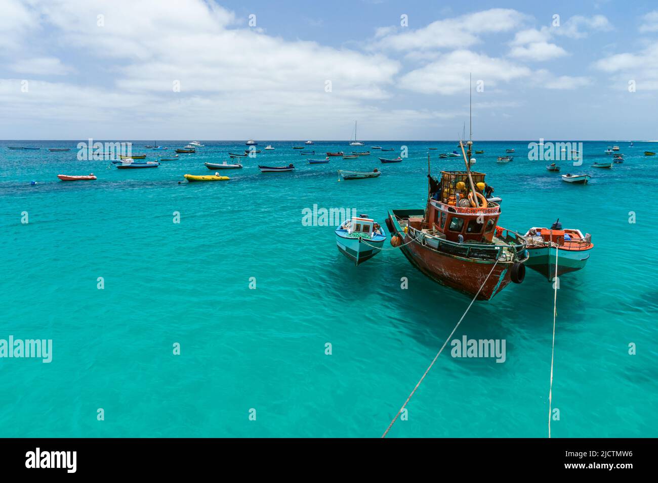 Fishing boats in their natural environment Stock Photo - Alamy