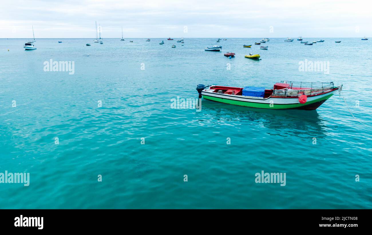 Fishing boats in their natural environment Stock Photo - Alamy