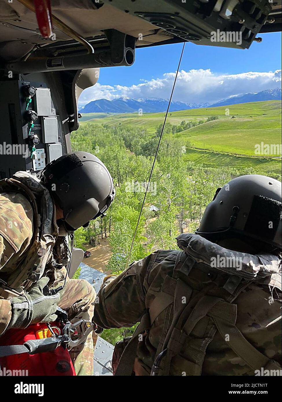 Southern Montana, USA. 15th June, 2022. In a photo provided by the Montana National Guard, shows ...