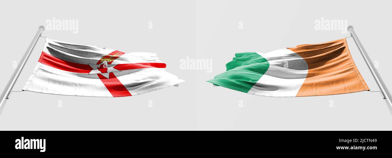 flag of ireland and northern ireland .unification of ireland Stock ...