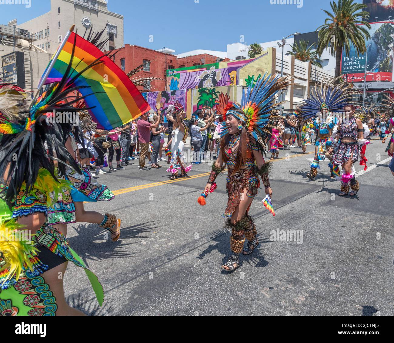 Los Angeles, CA, USA – June 12, 2022: Participants march in the LA ...