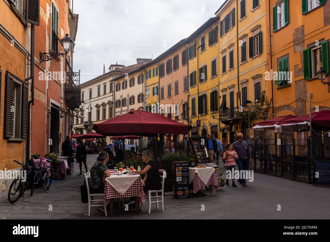 Pisa, Italy, 14 April 2022: Main street of Pisa city center Stock Photo ...