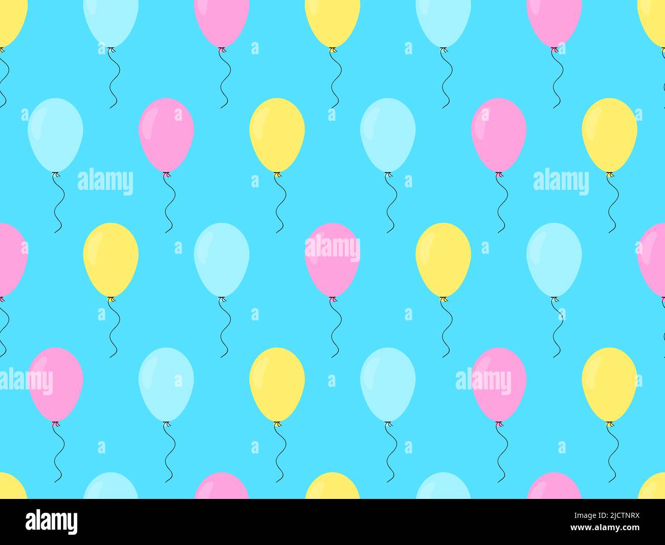 Multicolored balloons seamless pattern. Helium balloons. Design for ...