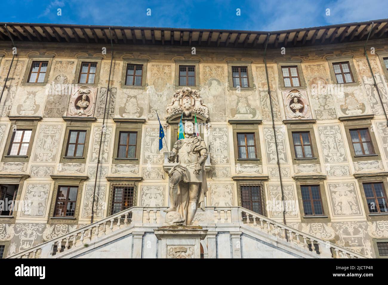 Facade of Pisa Normale University in the historic center, Tuscany ...