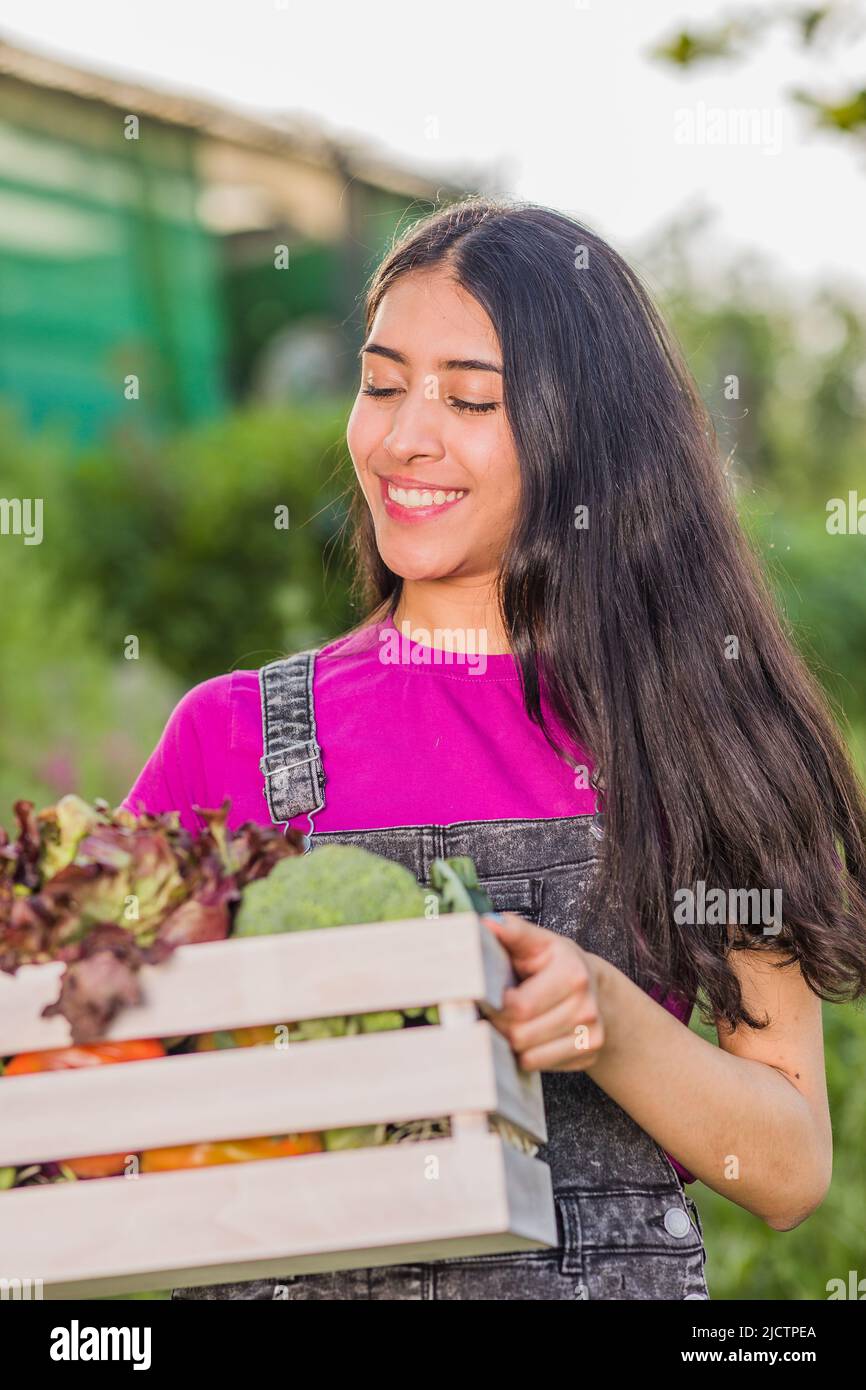 proximity agriculture gardener. organic vegetables. Venezuelan Latin ...
