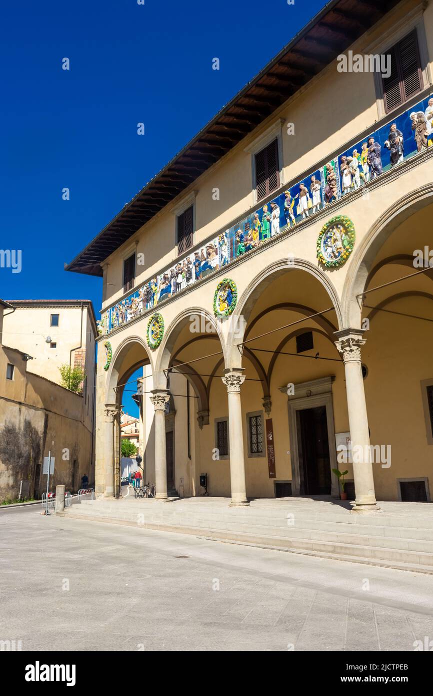 Pistoia, Italy, 18 April 2022: "Spedale Del Ceppo", an ancient hospital ...