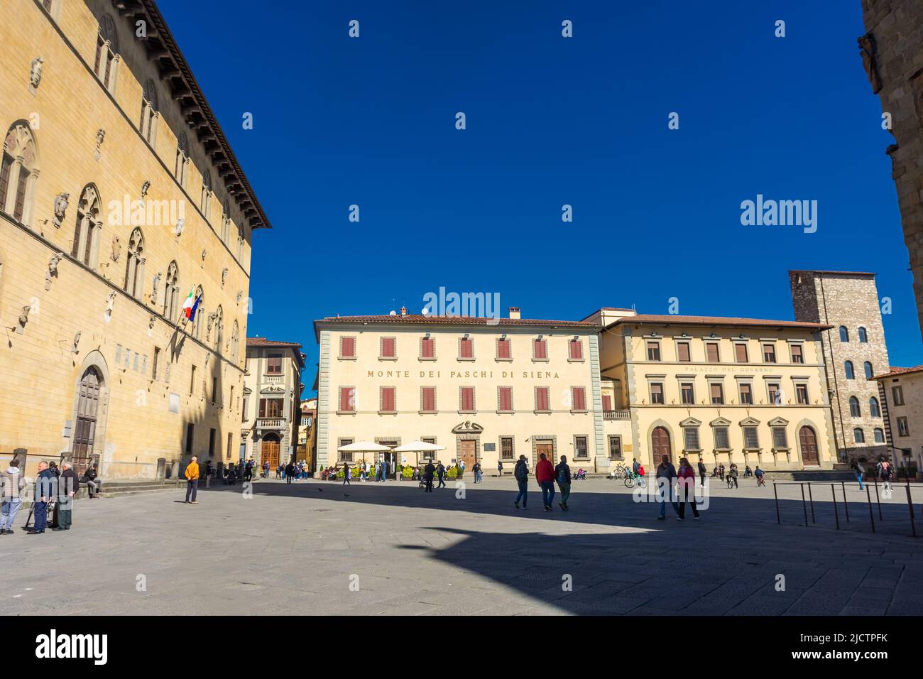 Pistoia, Italy, 18 April 2022: Main square of the city center Stock ...