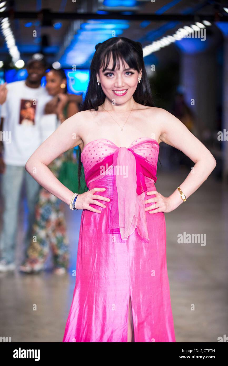 LA Swim Week Day talent arrival Stock Photo - Alamy