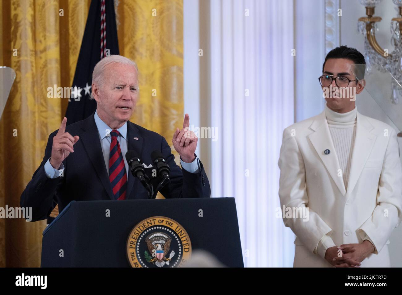 United States President Joe Biden delivers remarks celebrating Pride ...