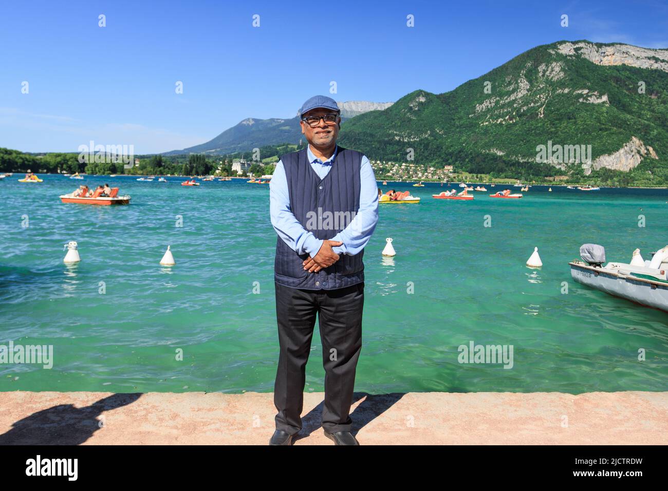 Portrait of Zahid Maleque at Lake Annecy, France Stock Photo - Alamy