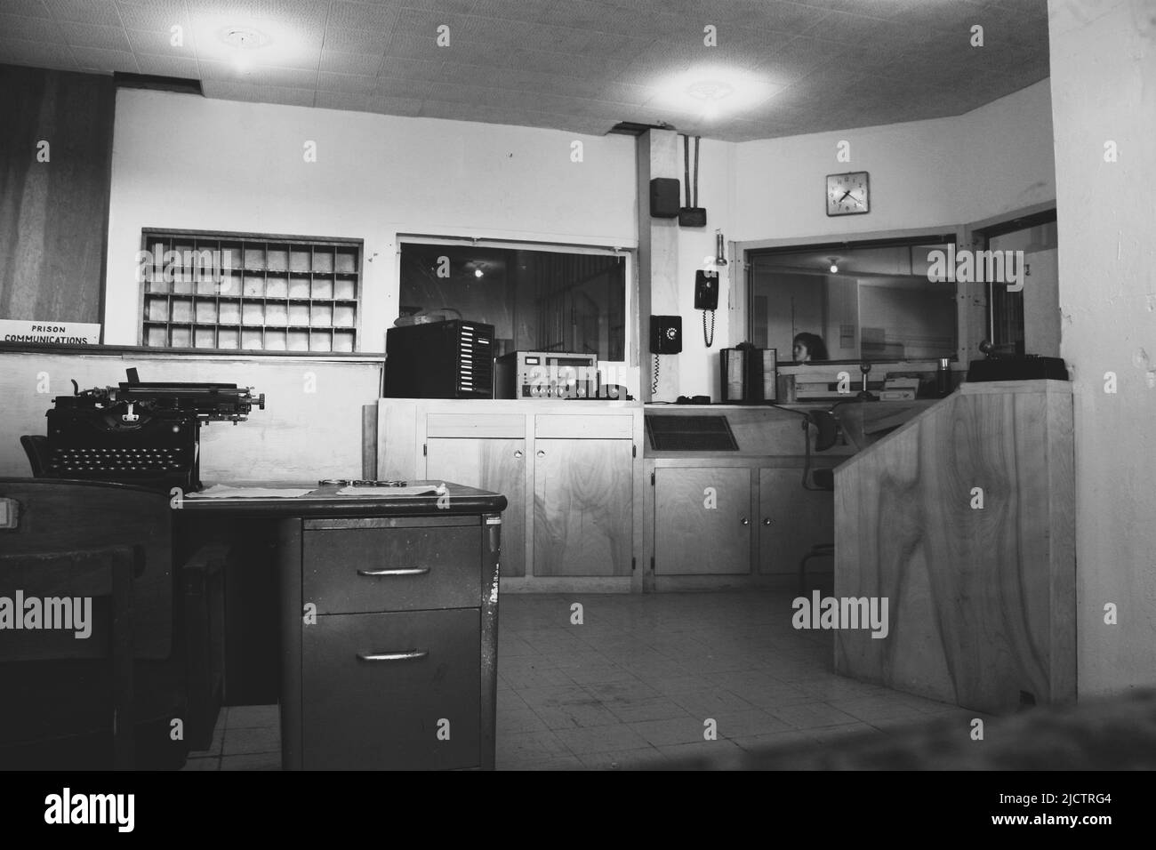 Guard's office at Alcatraz Prison Stock Photo - Alamy
