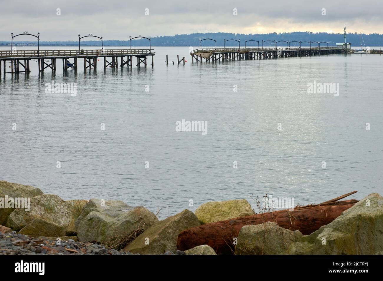 Storm Damaged White Rock Pier BC. The storm damaged White Rock Pier ...