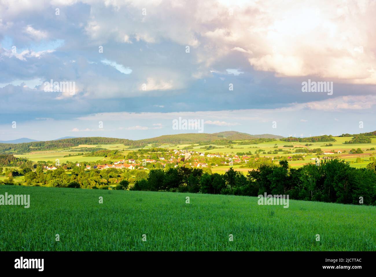 Beautiful view village fields small hi-res stock photography and images ...