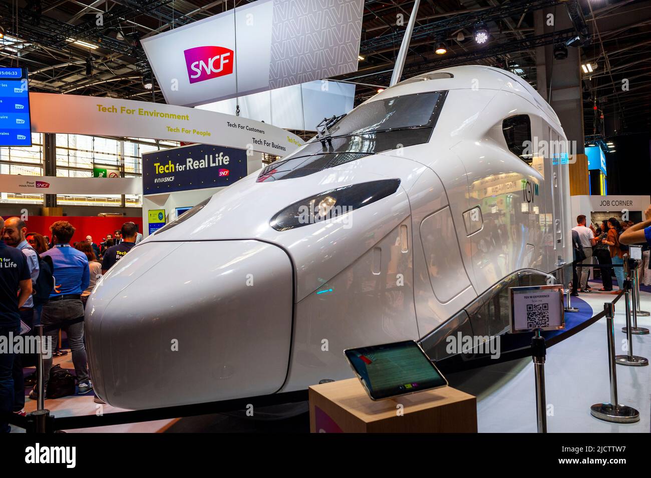 Paris, France, Viva Technology Trade Show, High Speed, SNCF TGV-M ...