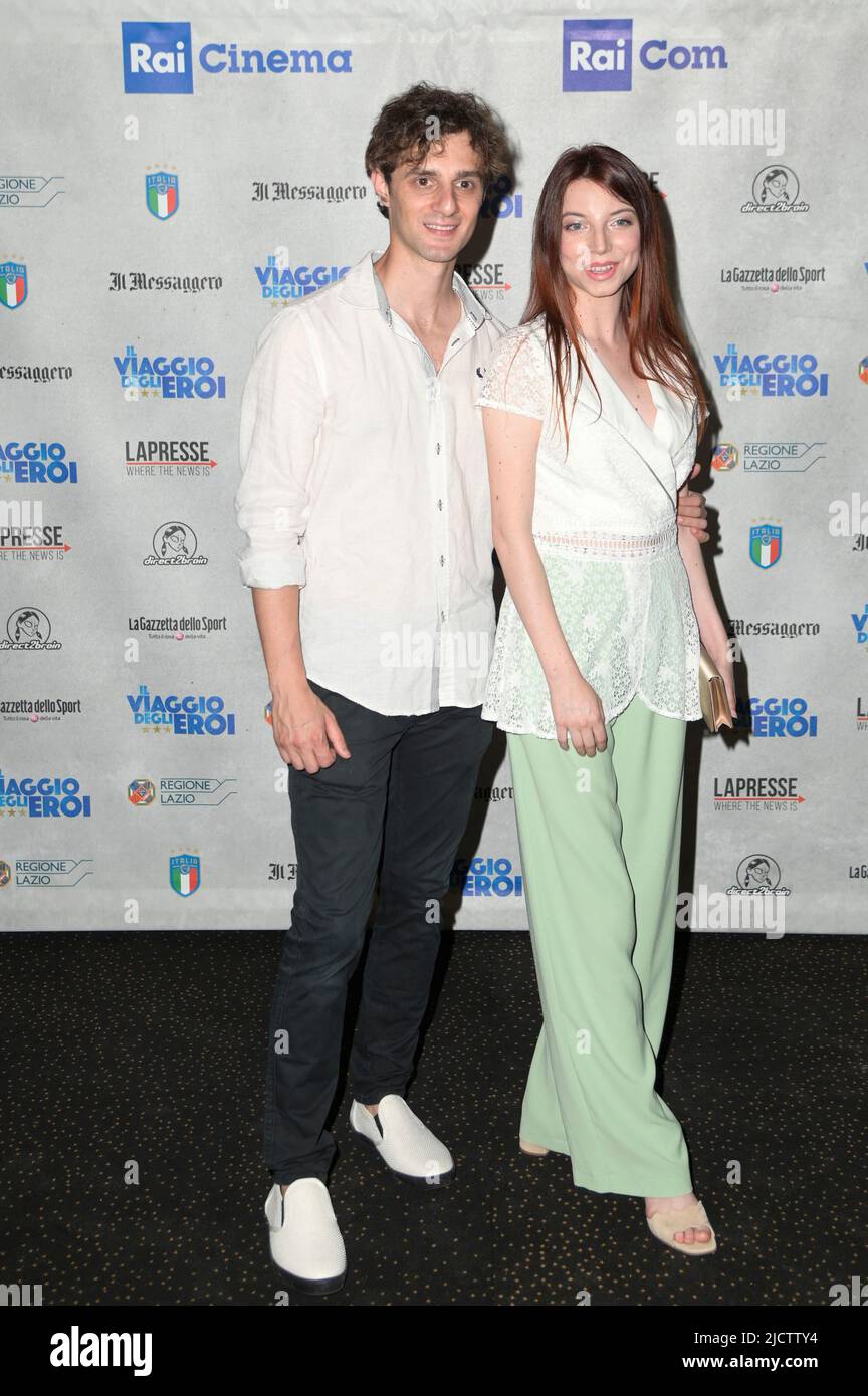 Giorgio Cantarini and Marial Bajma Riva attend the premiere of the ...