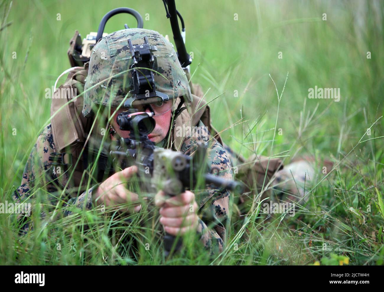 A U.S. Marine with 1st Battalion, 8th Marine Regiment (1/8), 2D Marine ...