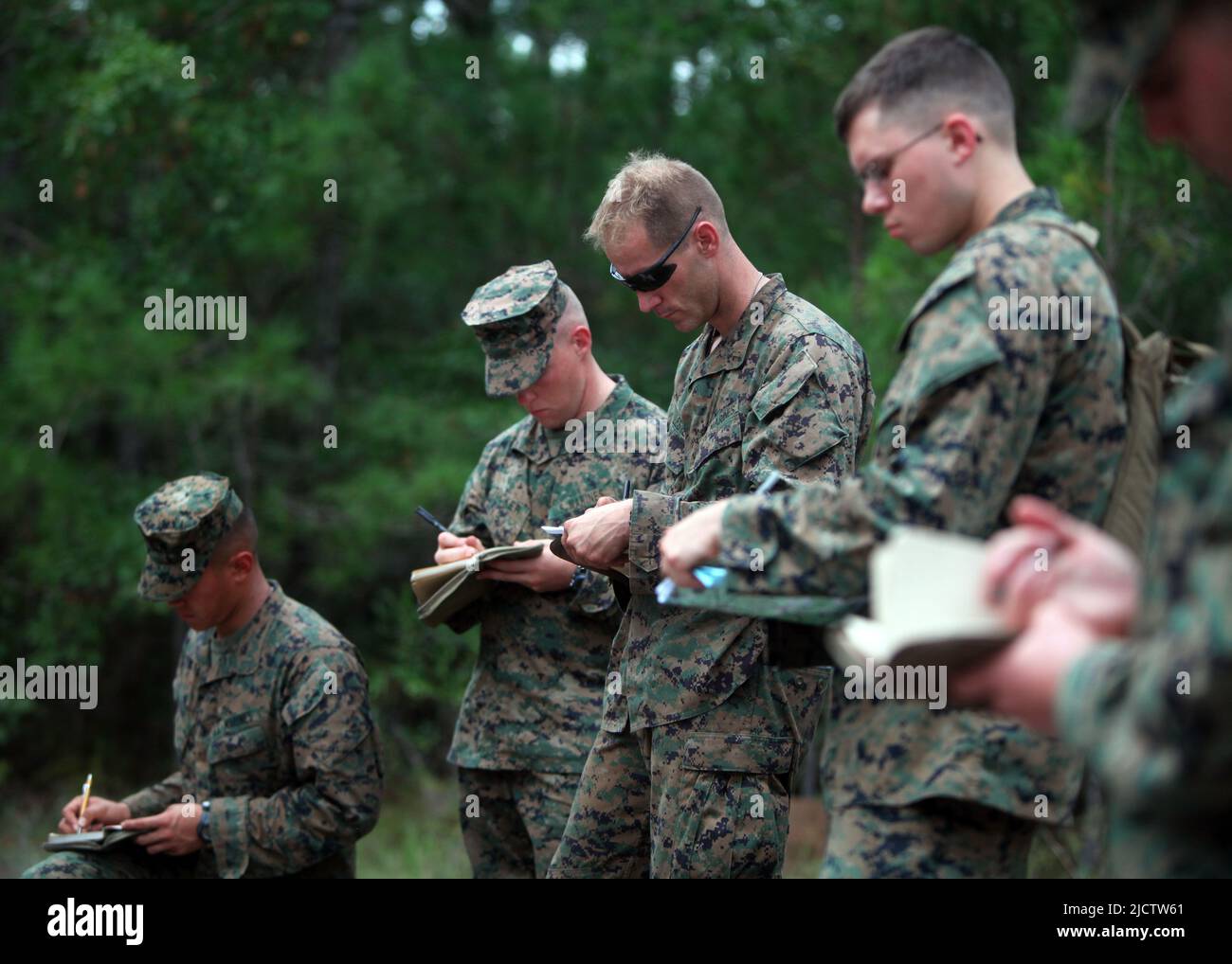 U.S. Marine Officers with Charlie Company, 1st Battalion, 8th Marine ...