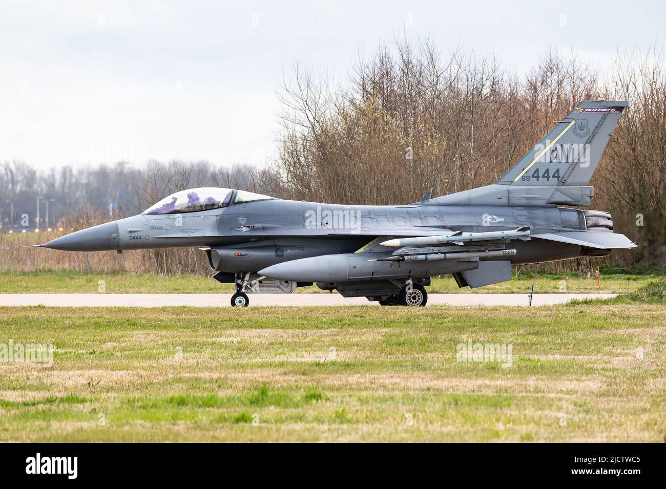 A F-16 fighter jet of the 31st Fighter Wing from Aviano Air Base of the ...