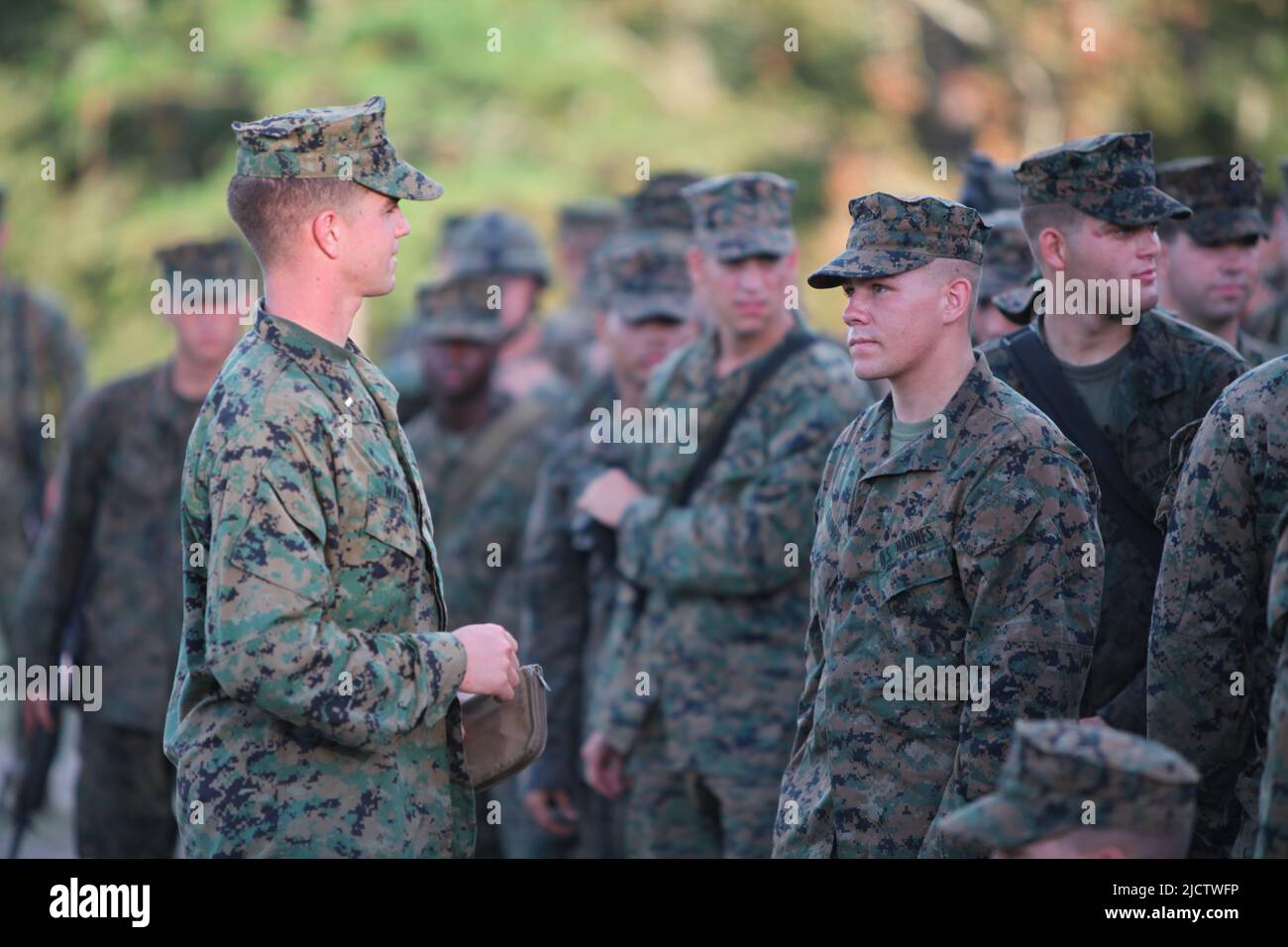 U.S. Marines with Charlie Company, 1st Battalion, 8th Marine Regiment (1/8), 2D Marine Division ...