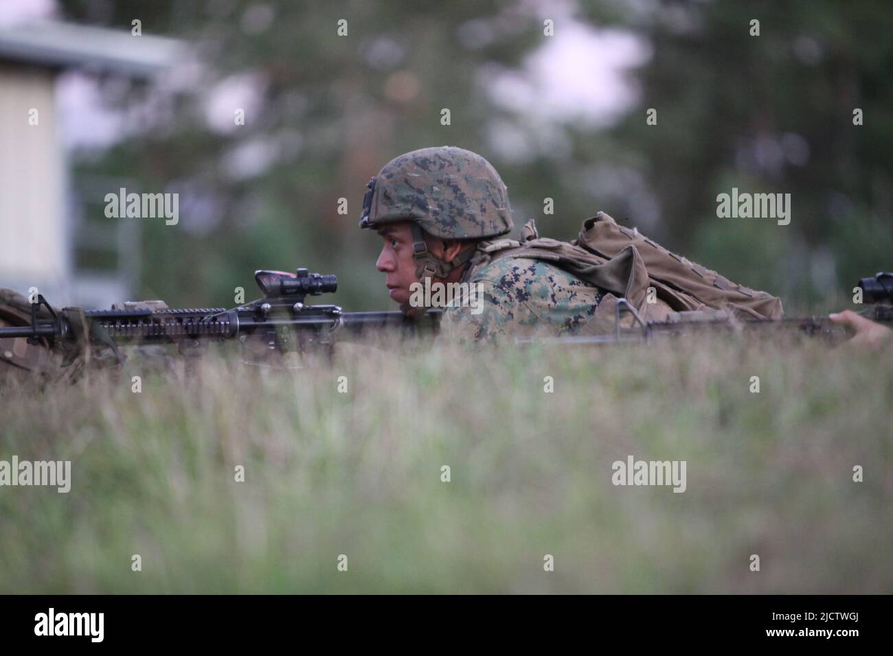 U.S. Marines with Charlie Company, 1st Battalion, 8th Marine Regiment (1/8), 2D Marine Division ...