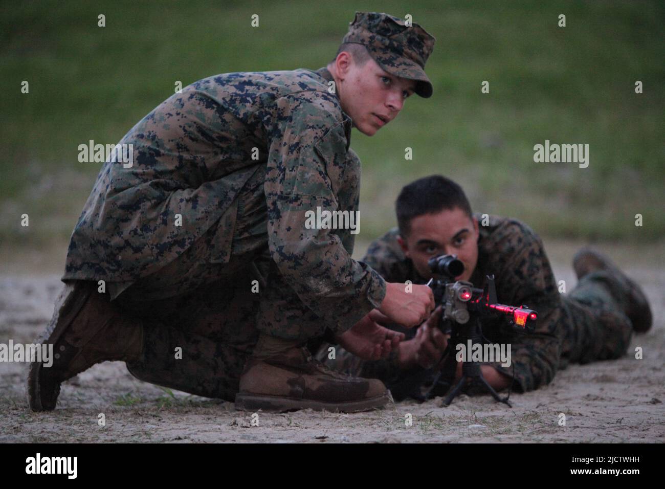 U.S. Marines with Charlie Company, 1st Battalion, 8th Marine Regiment (1/8), 2D Marine Division ...