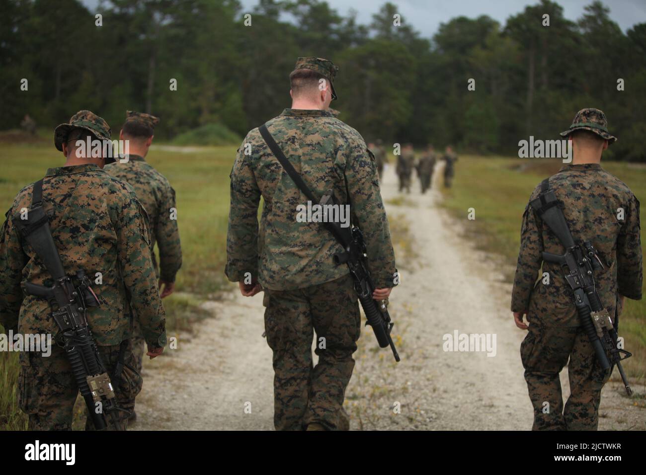 U.S. Marines with Charlie Company, 1st Battalion, 8th Marine Regiment (1/8), 2D Marine Division ...