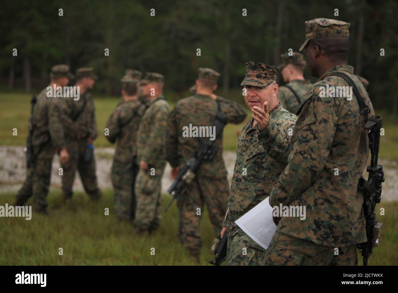 U.S. Marines with Charlie Company, 1st Battalion, 8th Marine Regiment (1/8), 2D Marine Division ...