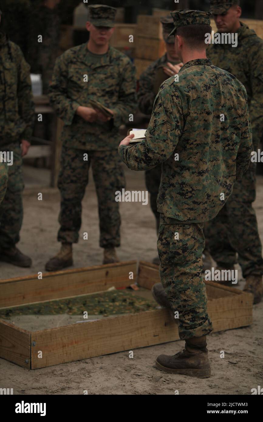 U.S. Marines with Charlie Company, 1st Battalion, 8th Marine Regiment (1/8), 2D Marine Division ...