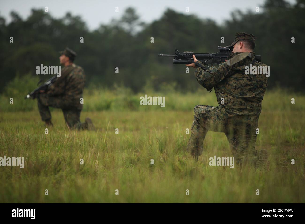 U.S. Marines with Charlie Company, 1st Battalion, 8th Marine Regiment (1/8), 2D Marine Division ...
