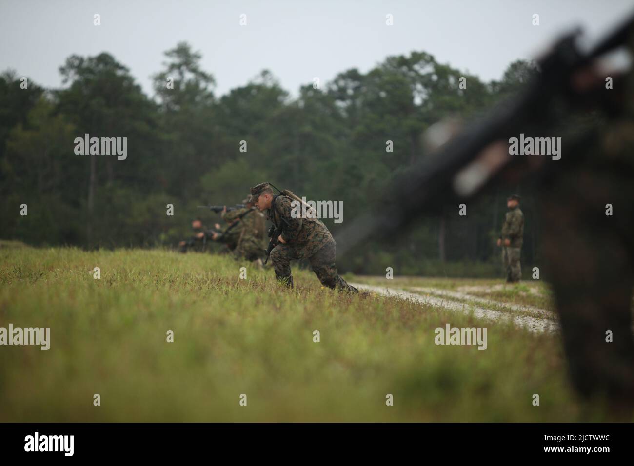 U.S. Marines with Charlie Company, 1st Battalion, 8th Marine Regiment (1/8), 2D Marine Division ...