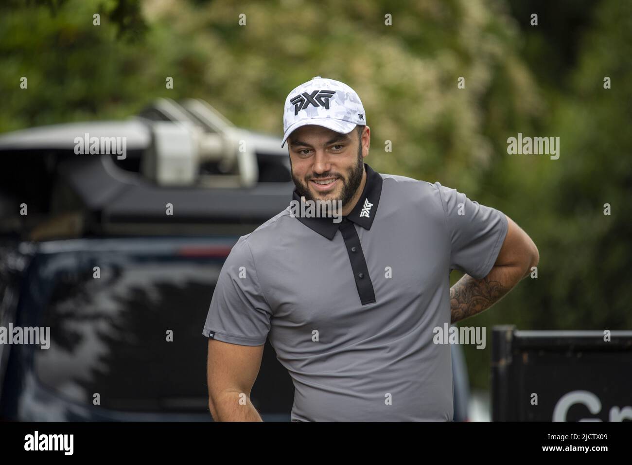 Love Island winner Finn Tapp at British Par 3 Featuring: Finn Tapp ...